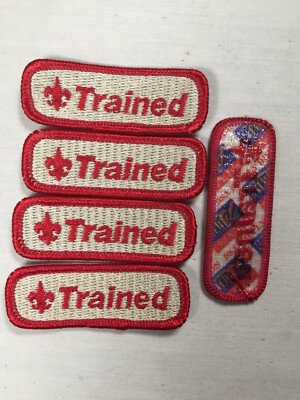 Lot of 5 Trained Adult recognition award Scout Stuff Back BSA Patch | eBay