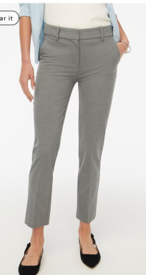 J.Crew $98 Slim Cropped Ruby Pant Stretch Twill Graphite Gray Size 4 ...