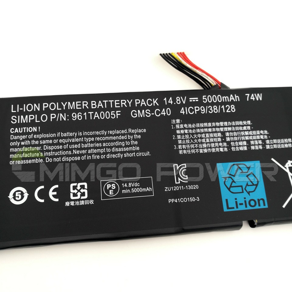 New Genuine GMS-C40 74Wh Battery for Razer Blade Pro 17 RZ09-0099 RZ09 ...