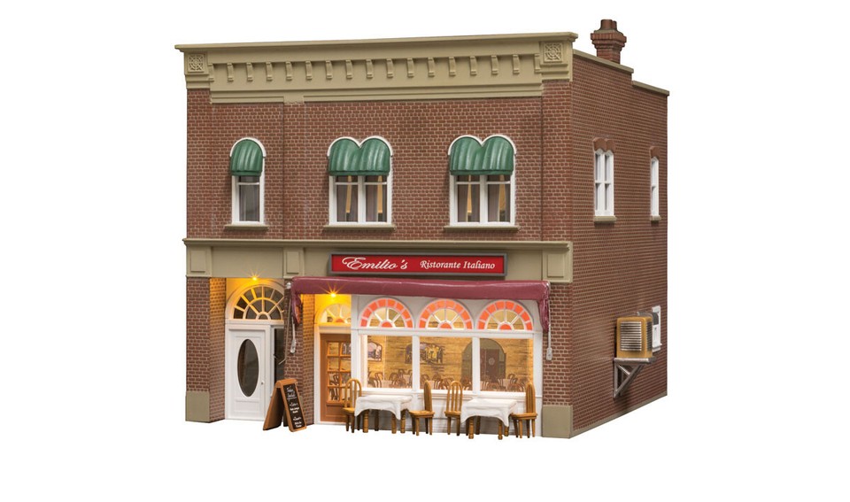 WOODLAND SCENICS BR5855 EMILIO'S ITALIAN RESTAURANT BUILDING O GAUGE ...