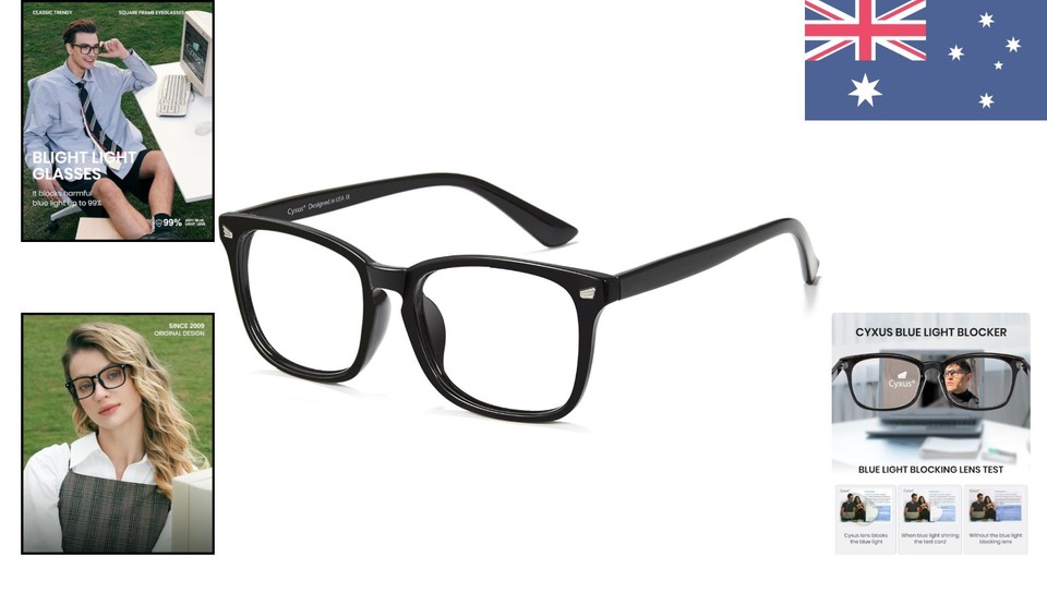 Lightweight Blue Light Filter Gaming Glasses for Headache Relief & Eye ...