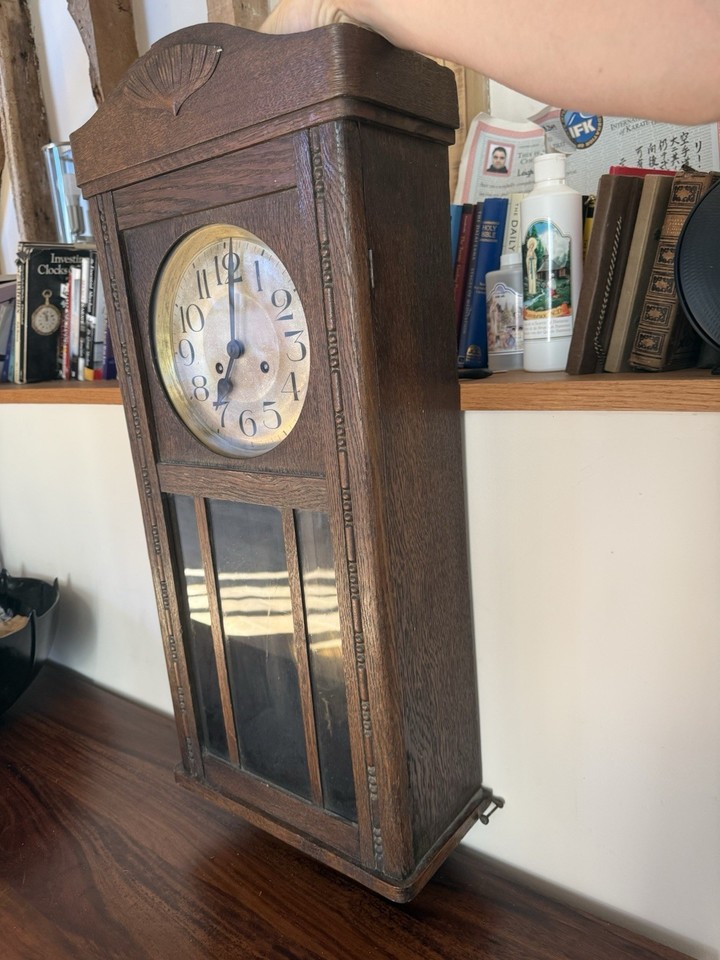 Antique Original Art Deco German Regulator Wall Clock circa 1930s | eBay