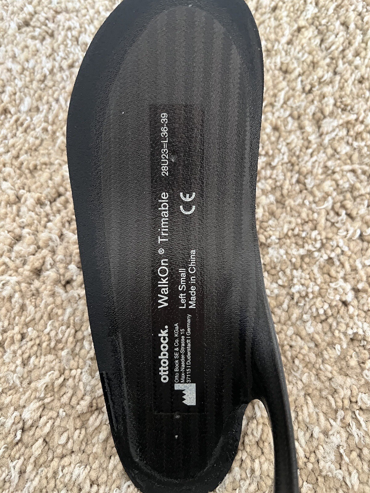 Otto Bock Walkon Trimable Left Small 28U23 L36-39 OTTOBOCK Orthosis ...