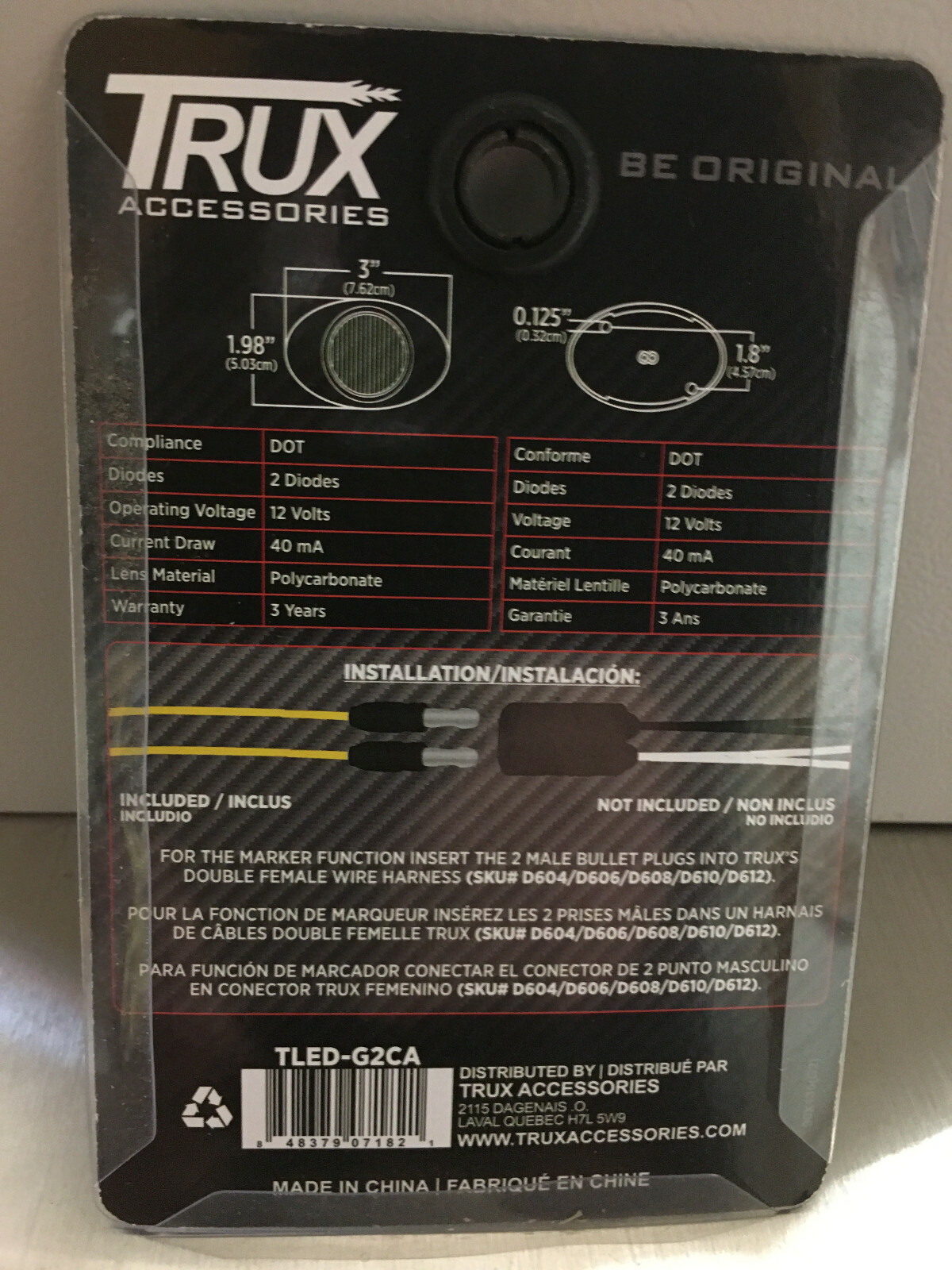 Trux+Generation+2+LED+Amber+%2F+Clear+Marker+Light+P3+Panel+Lite+Style ...