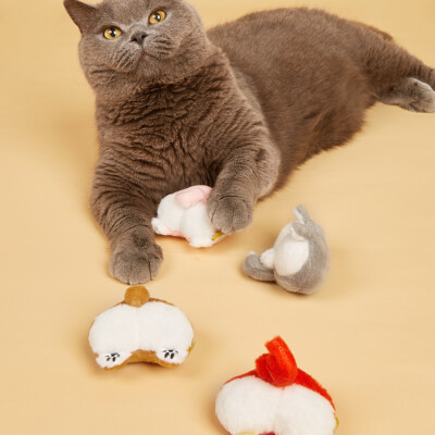 PETSVILLE Kitten Cat Interactive Toy Shaking Movement Plush Cat Toy ...