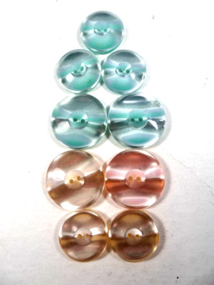 9 Assorted Pearlized Acrylic BUTTONS 2-Hole Sewing Crafts | eBay