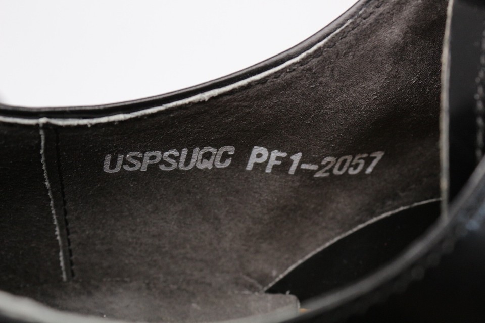 VTG Thorogood USPS Dress Shoes Mens 10 D Black Leather Plain Toe 834 ...