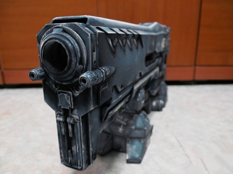 StarCraft 2 Terran Marine Gauss Machine Gun C14 Weapon Cannon Paper ...