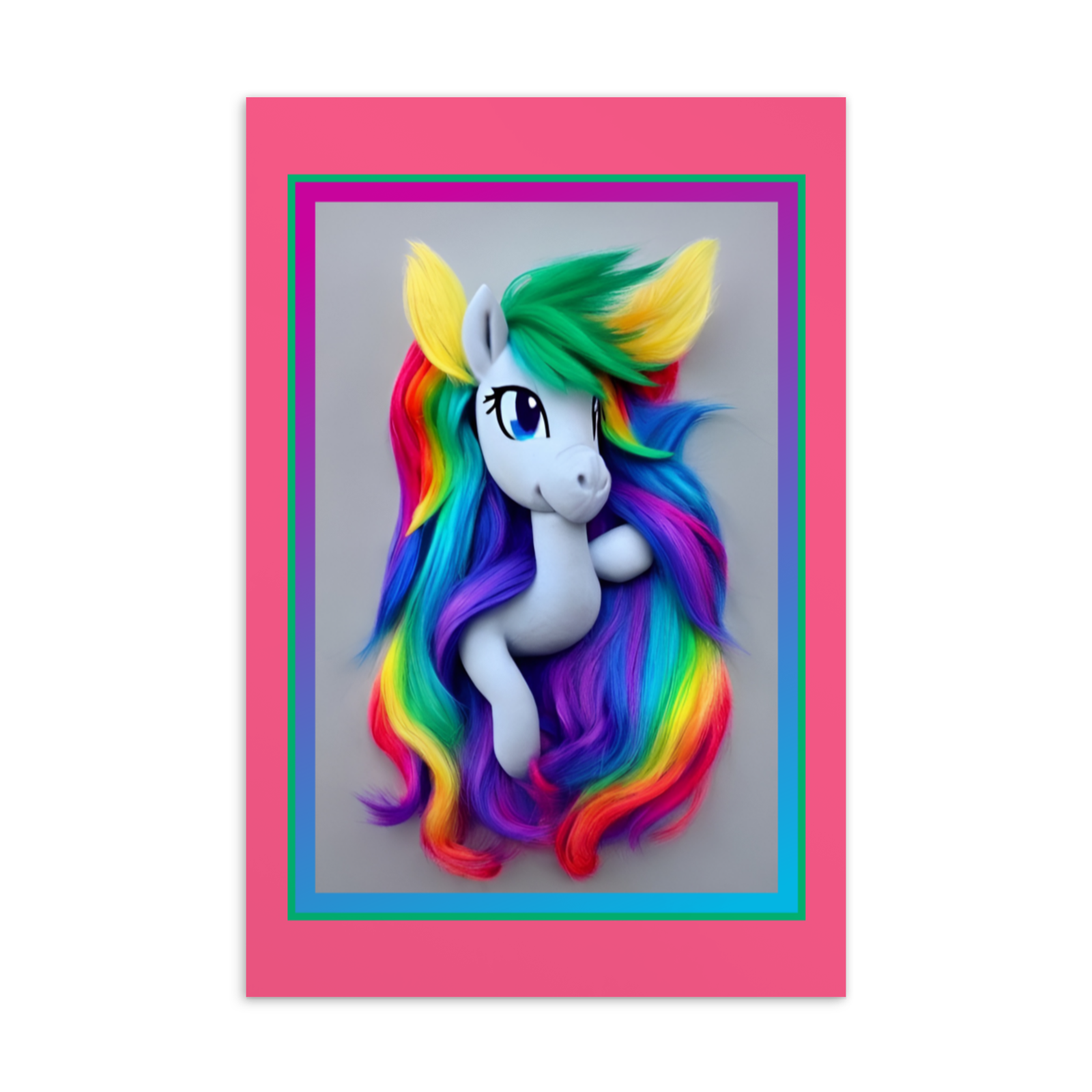 My Little Pony Unofficial Fan Art Postcard Rainbow Hair Furry Brony | eBay
