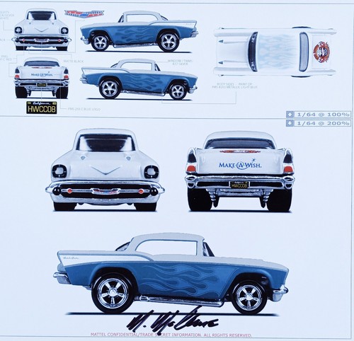 Signed Mike McClone 2008 Hot Wheels 22nd Convention Make A Wish 57 ...