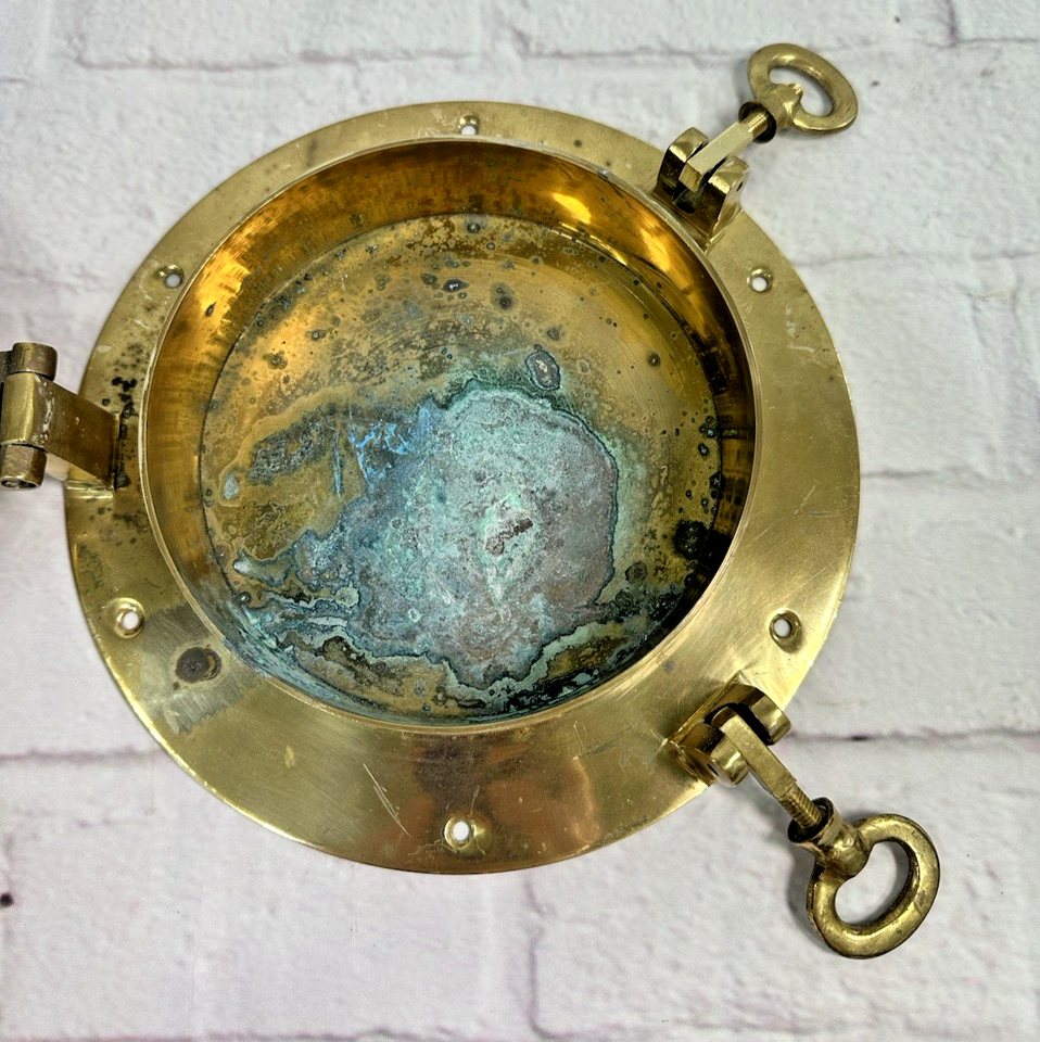 Vintage Maritime Nautical Brass Ships Porthole Quartz Ship’s Clock Read ...