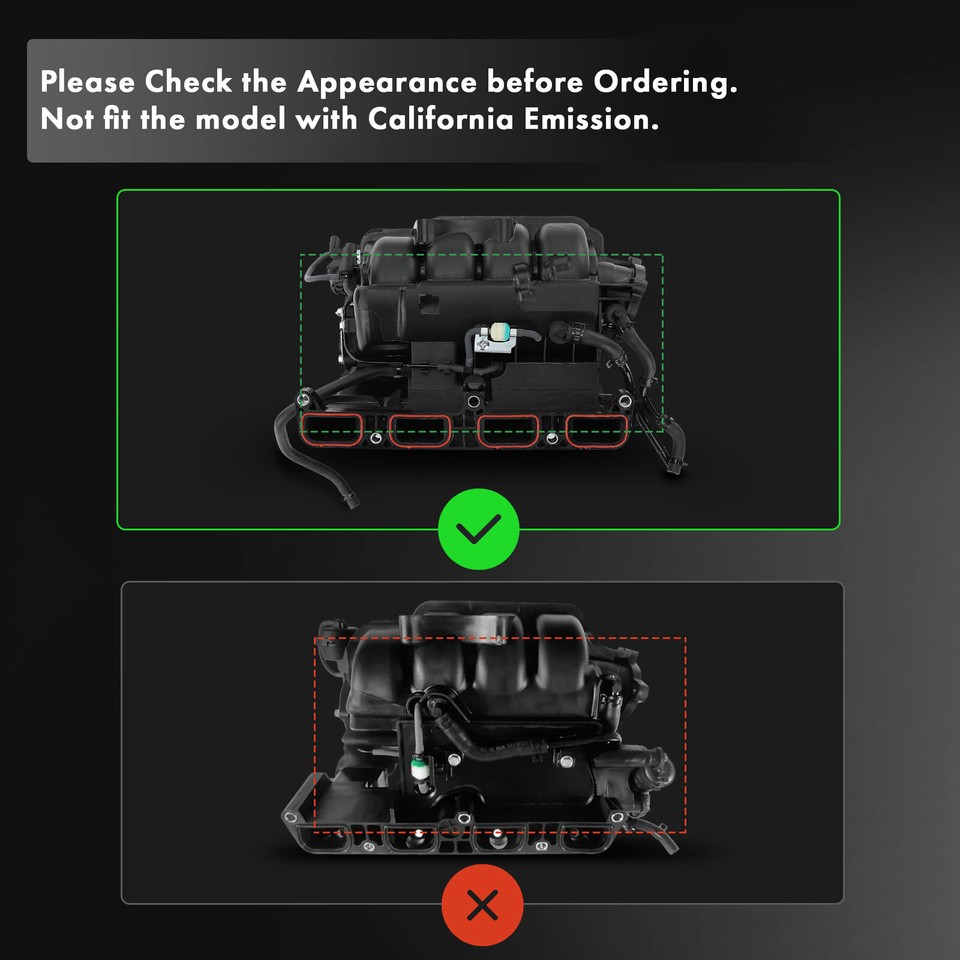 Hyundai Sonata Tucson Kia Optima Sorento 2.0L 2.4L Intake Manifold w ...