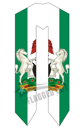 Graduation Sash / Stole - NIGERIA/NIGERIAN Flag FAST SHIPPING. | eBay