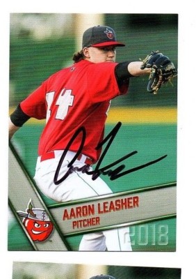 Aaron Leasher signed autographed 2018 Fort Wayne Tincaps team set card ...