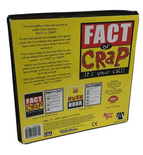 Fact Or Crap - It's Your Call! Board Game 2002 | eBay