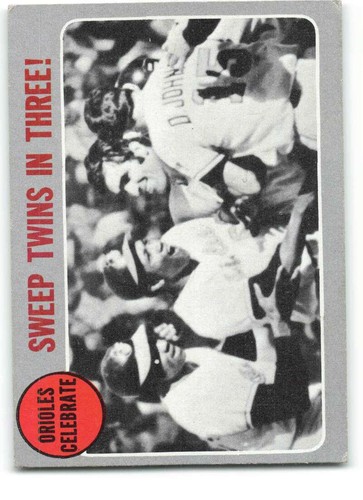 1970 Topps #202 Orioles Celebrate Sweep Twins In Three! EX Excellent A ...