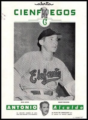 Bob Addis 1949 1950 Alerta Cuban PHOTO Baseball Premium Cienfuegos M ...