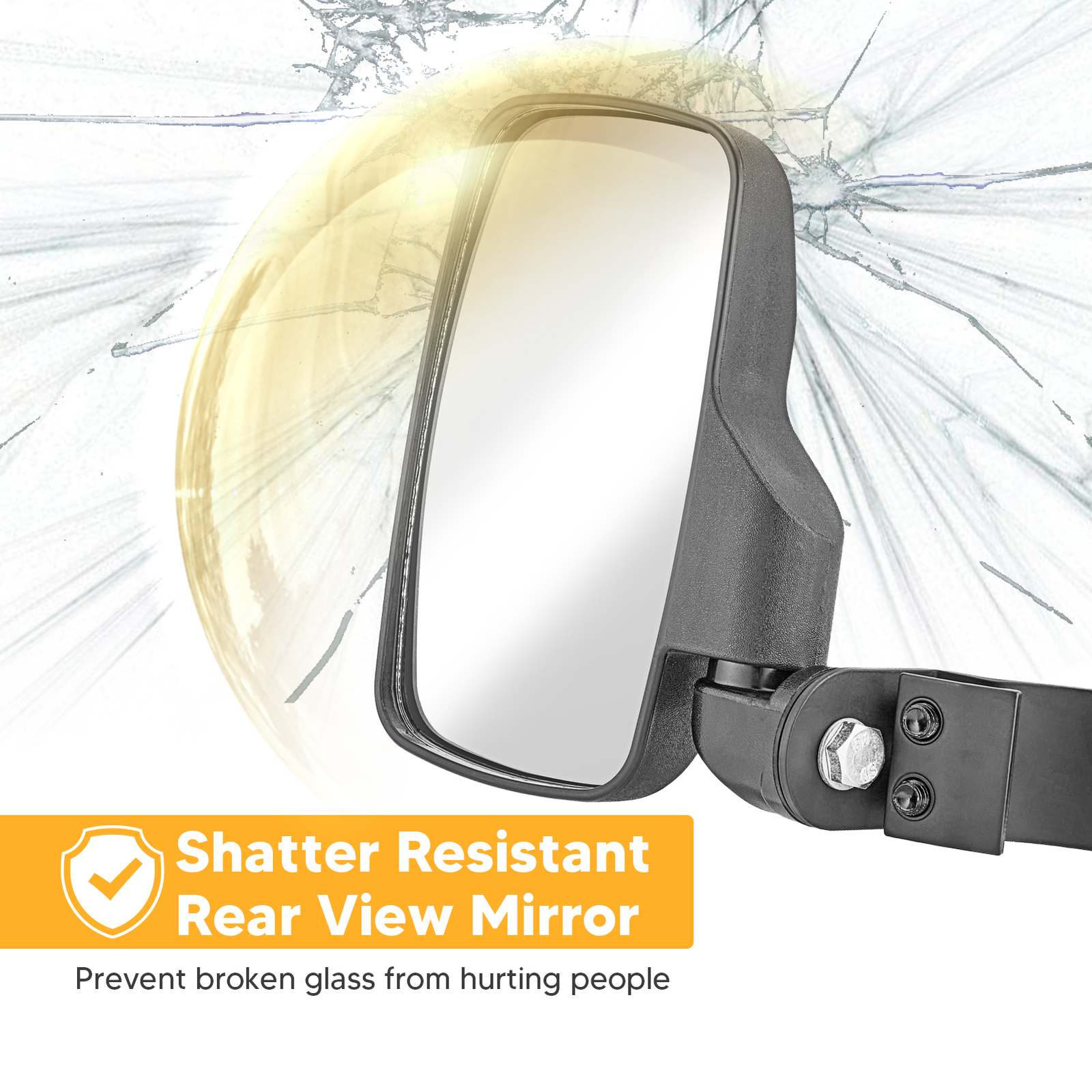 UTV Side Mirrors+Center Mirror For Polaris Ranger Crew XP 570 900 1000 ...