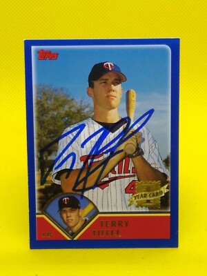 Terry Tiffee 2002 Topps 1st Year Card #310 (PERSONAL AUTOGRAPH ...