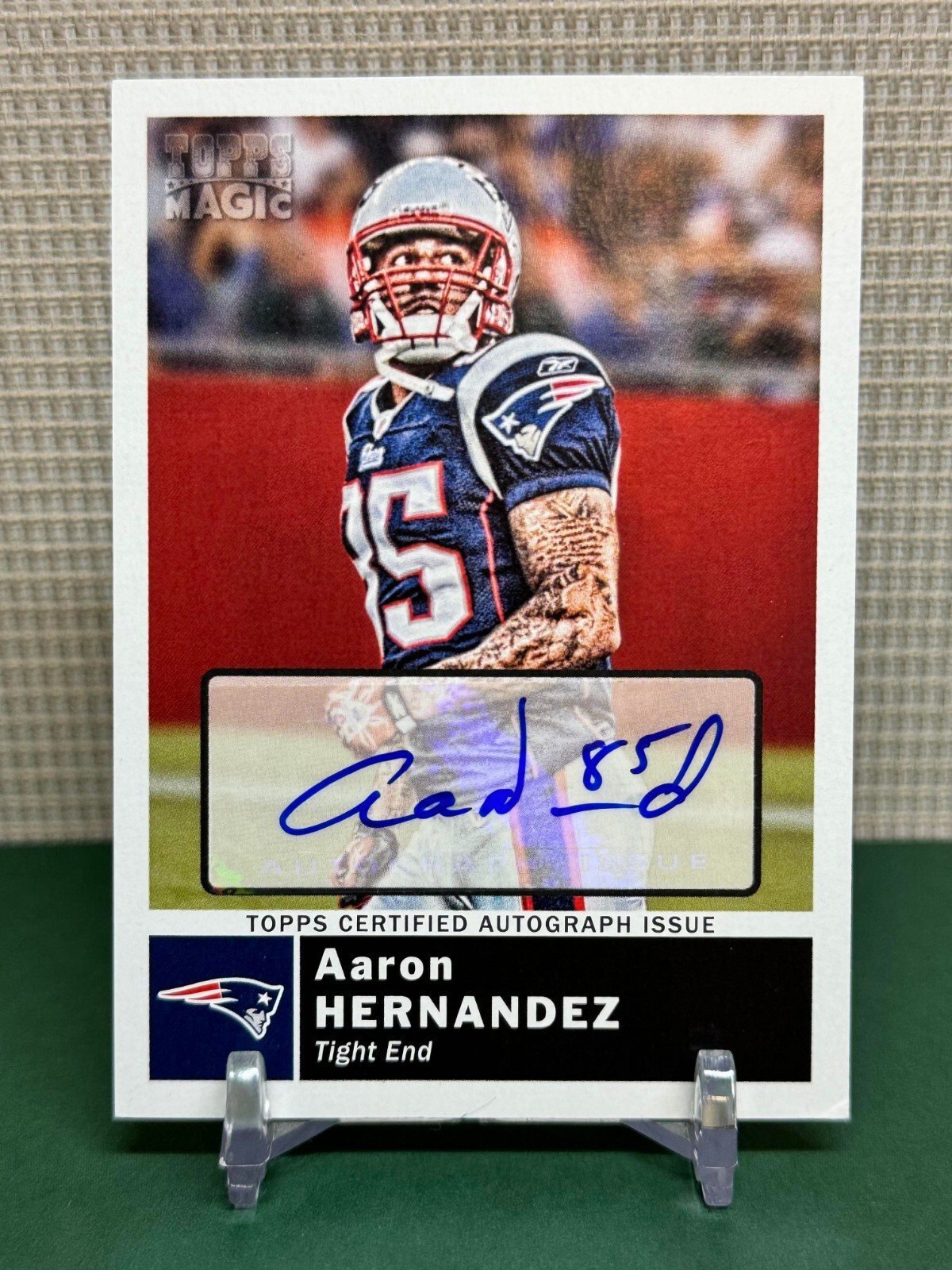 🔥Aaron Hernandez -Topps Certified Autograph - 2010 Topps Magic #56 ...