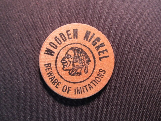 Vintage State Of Utah Wooden Nickel Token - State Seal of UT Wood ...