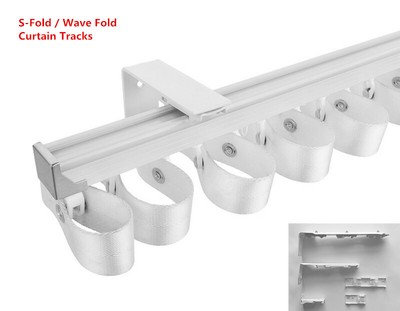 Custom Made S-Fold Curtain Tracks For S-Fold Sheer or Blockout Curtains ...