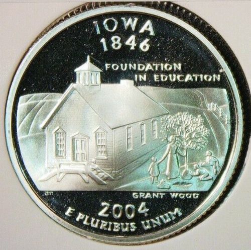 2004 S 90% Silver Iowa State Quarter Deep Cameo Gem Proof | eBay
