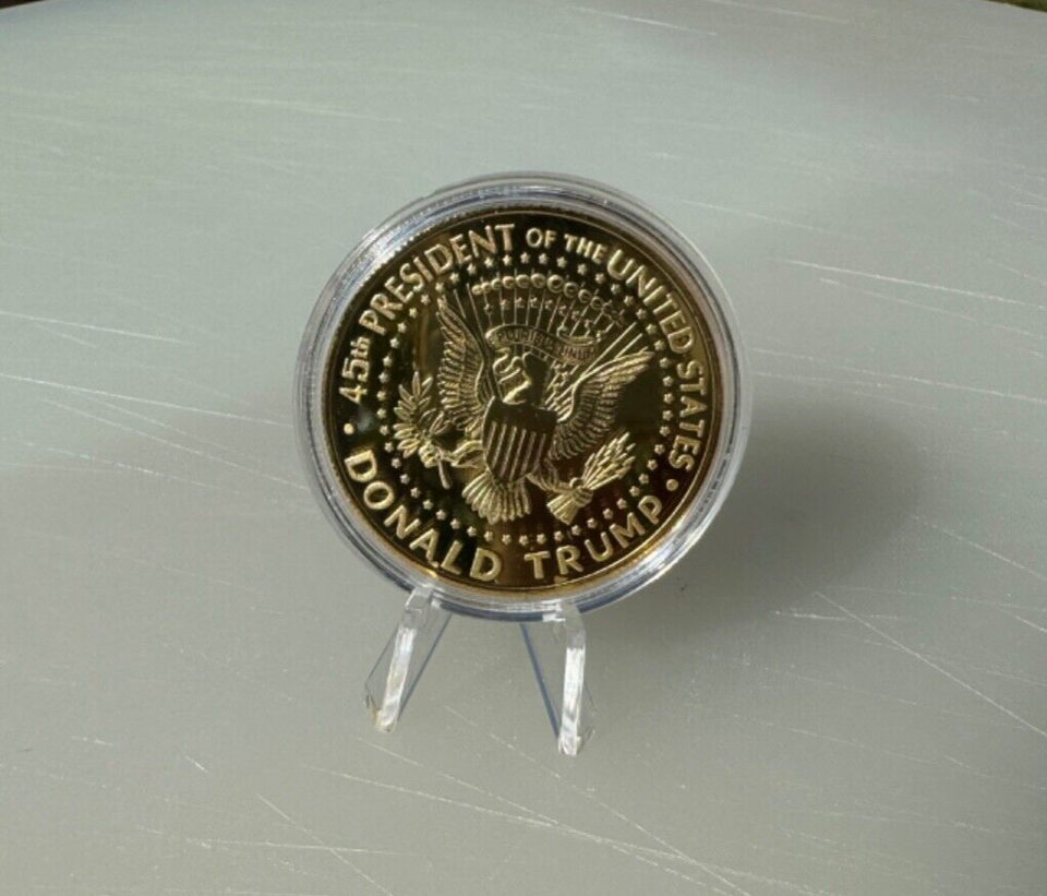 OFFICIAL 2024 GOLD DONALD J TRUMP "LIBERTY" RARE COIN 45th and 47th ...