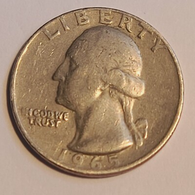 1965 Quarter No Mint Mark Error- Fine Coin- Letters On Edge-Rare C007 ...