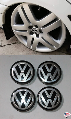 VW Volkswagen 56mm Wheel Center Hub Cap MK4 Golf Jetta Beetle Passat ...