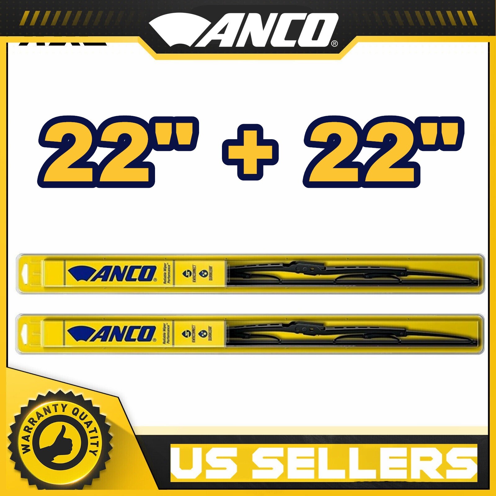 Direct OE Windshield ANCO Wiper Blade 22" 40522-40522 OEM Quality Set ...