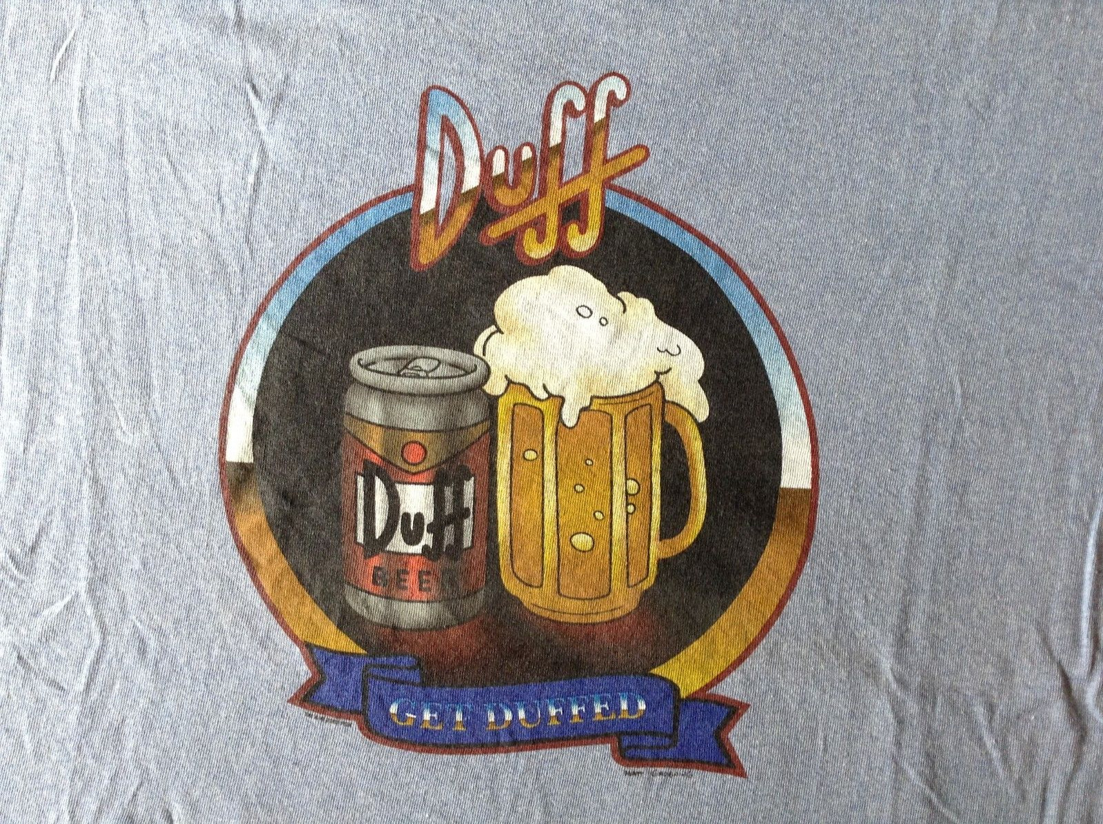 The Simpsons Duff "Get Duffed" T-Shirt ORIGINAL XL H… - Gem