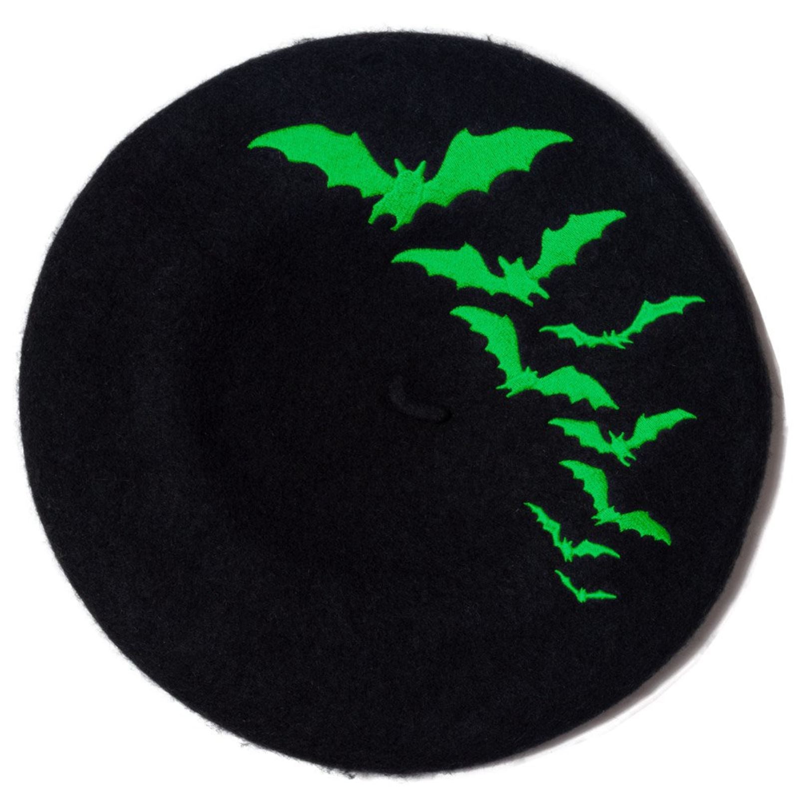Kreepsville 666 Bat Beret Hat Gothic Repeat Halloween Embroidery Cute ...