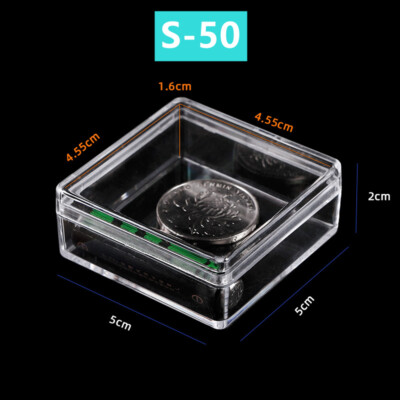 10pcs 50x50mm Square Transparent PS Toolbox Container Storage Case Lid ...