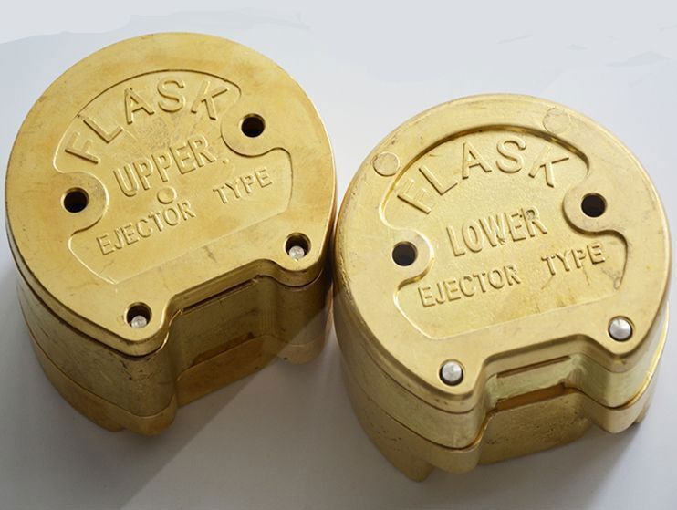 Dental Lab Denture Flask Press Kit Upper /Lower Brass Flask Dental ...