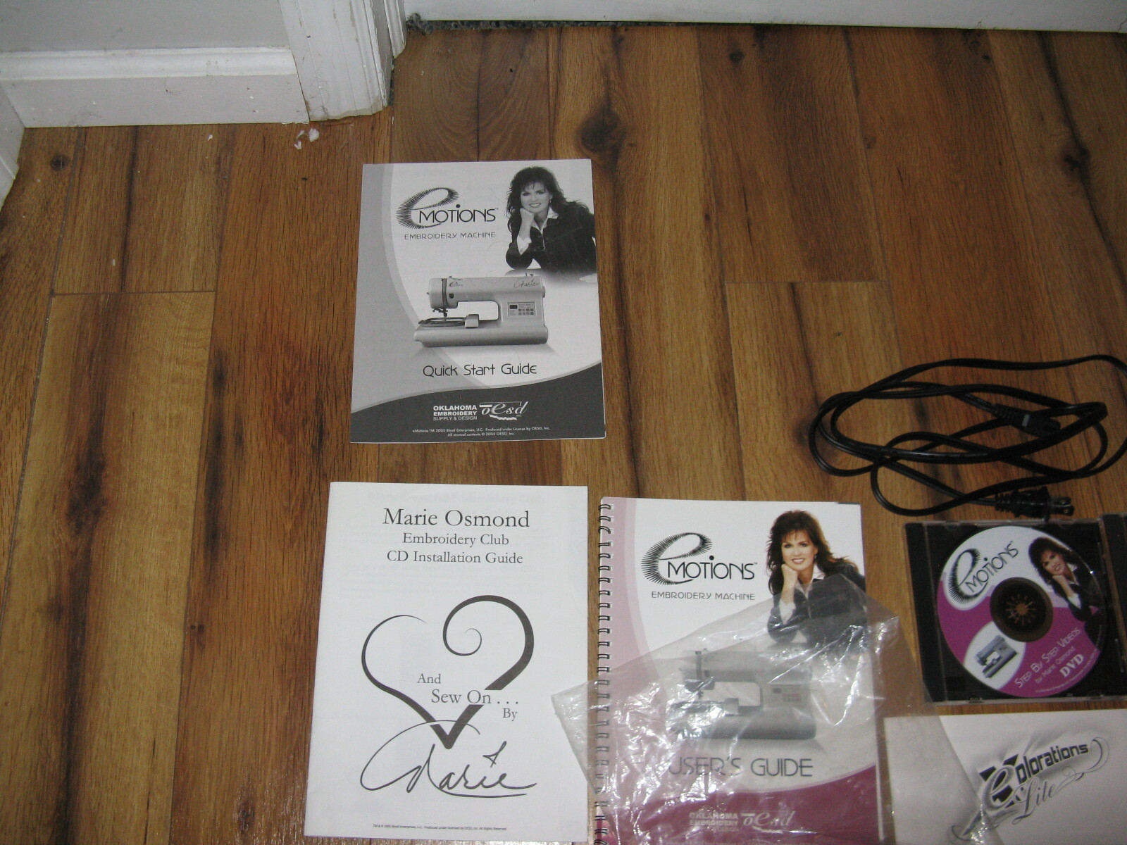 Emotions EM1 Embroidery Sewing Machine Marie Osmond Rare Works Manuals ...