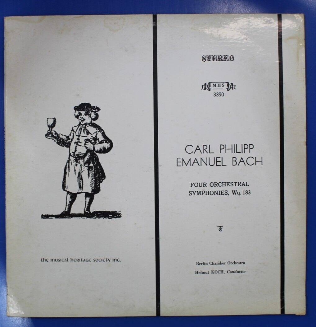Carl Bach-Four Orchestral Symphonies LP-Koch/Berlin Chamber Orch-MHS ...