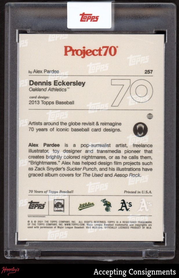 2021 Topps Project70 #257 Dennis Eckersley by Alex Pardee PR /7969* | eBay