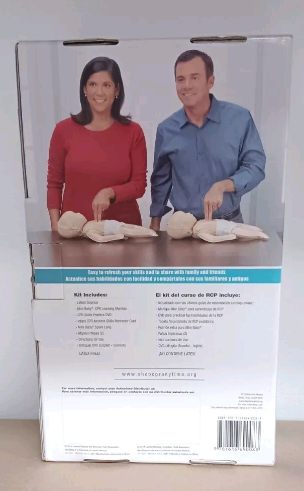 Infant CPR Anytime Kit : Light Skin (English and Spanish) by American ...