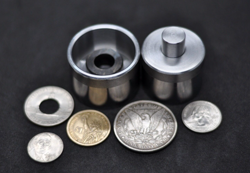 7/16" Self-centering 20-38.1 mm Puncher Steel Coin Ring Tool CENTER ...