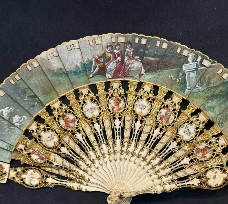 Fine Antique 18th Museum Quality French Hand Painted Rococo Romantic ...