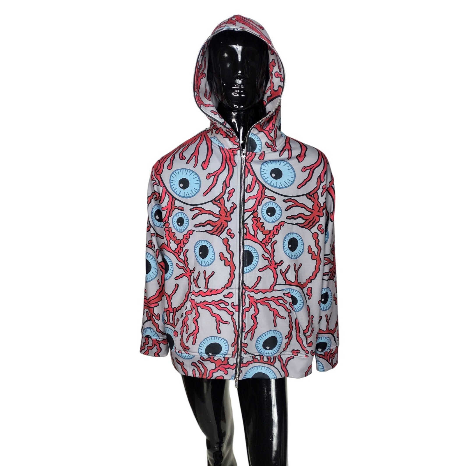 Evil Eye All Over Print Full-Zip Over Face Hoodie Sweater Jacket Unisex ...