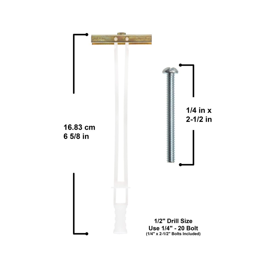 TOGGLER SNAPTOGGLE Drywall Anchor 100-Pack 1/4-in Dia Toggle Bolt ...