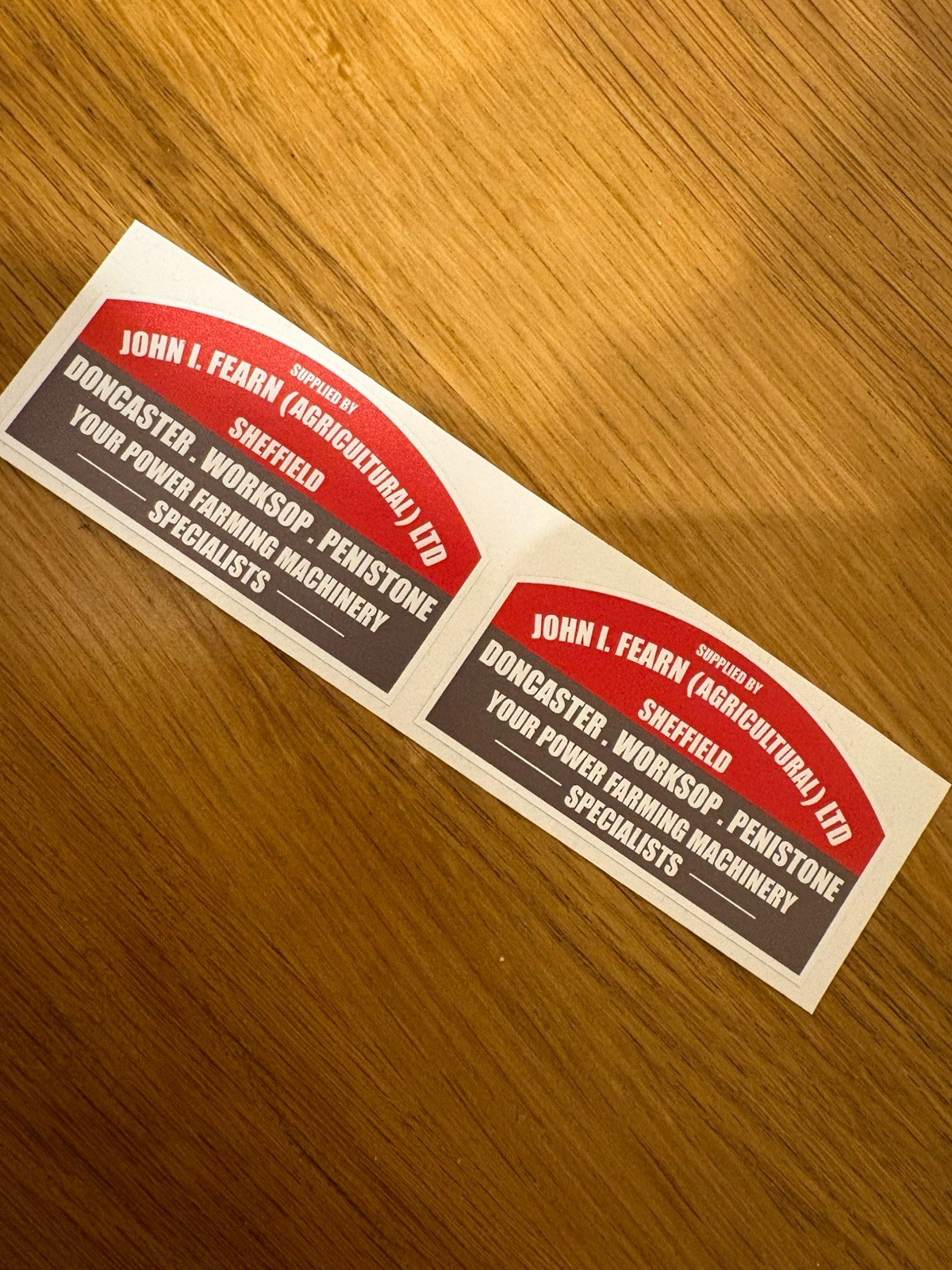 John I Fearn Tractor Dealer Stickers - Massey Ferguson Tractor | eBay UK