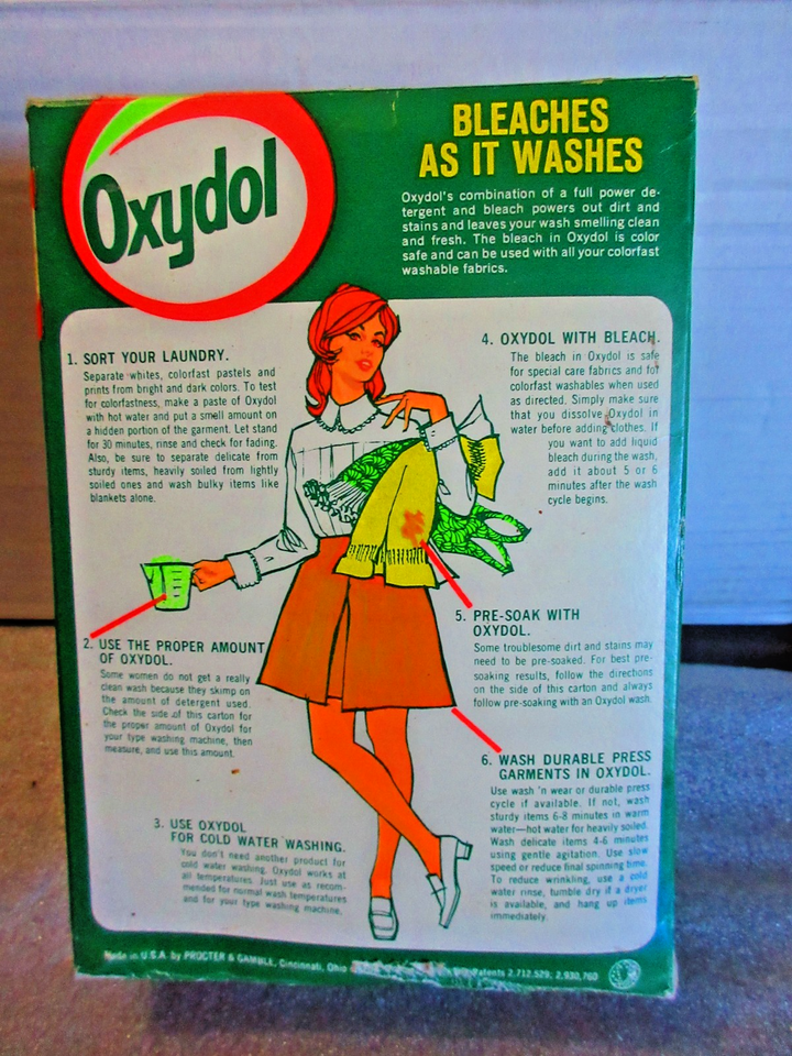 VINTAGE OXYDOL LAUNDRY DETERGENT 20 oz UNOPENED PRE UPC CODES 70'S | eBay