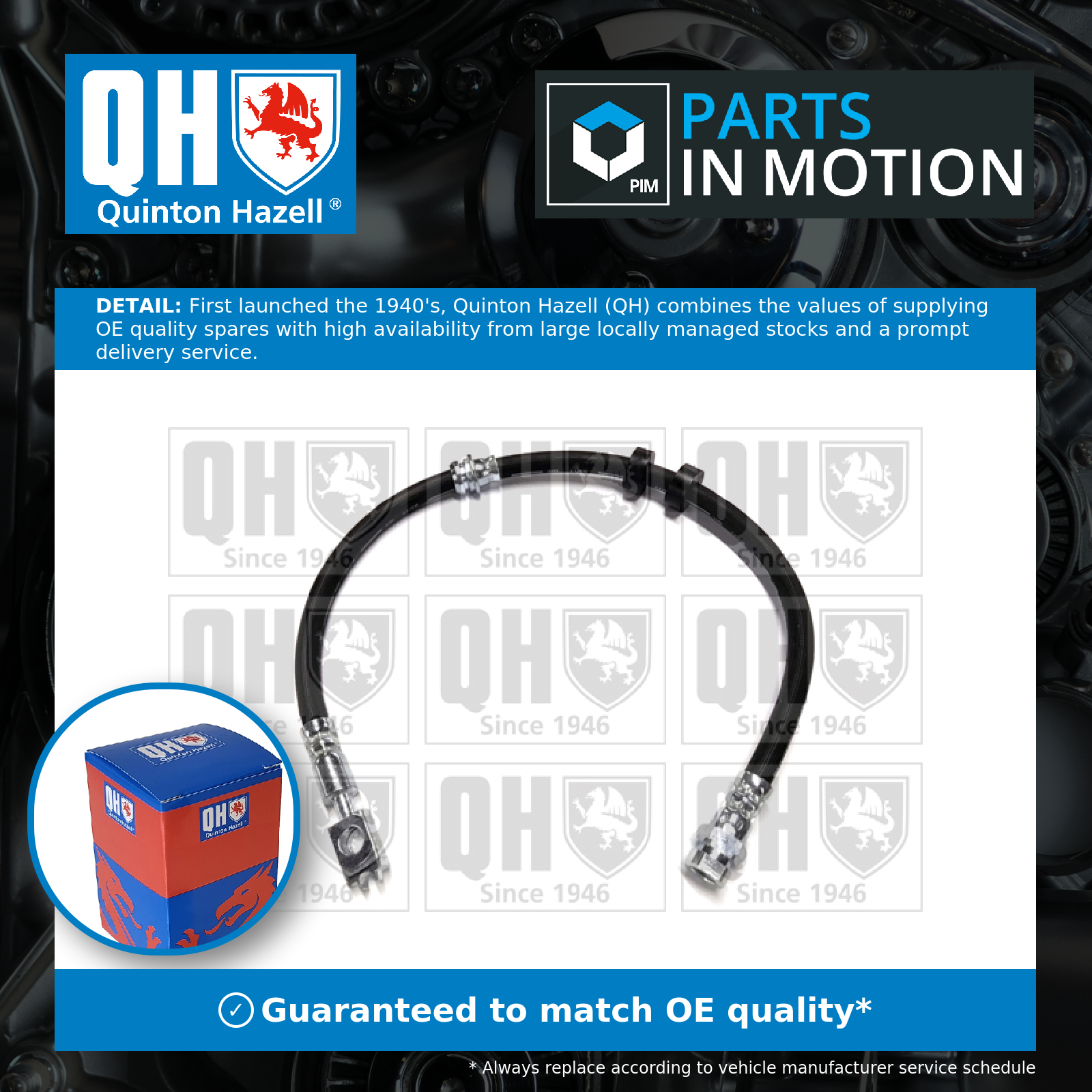 Brake Hose fits SEAT CORDOBA 6L 1.2 Front 02 to 09 Hydraulic QH ...