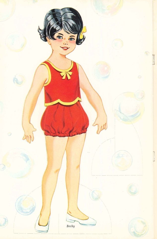 VNTG 1970S BUBBLE PARTY PAPER DOLLS ORIG SIZE UNCUT REPOR READ ALL | eBay