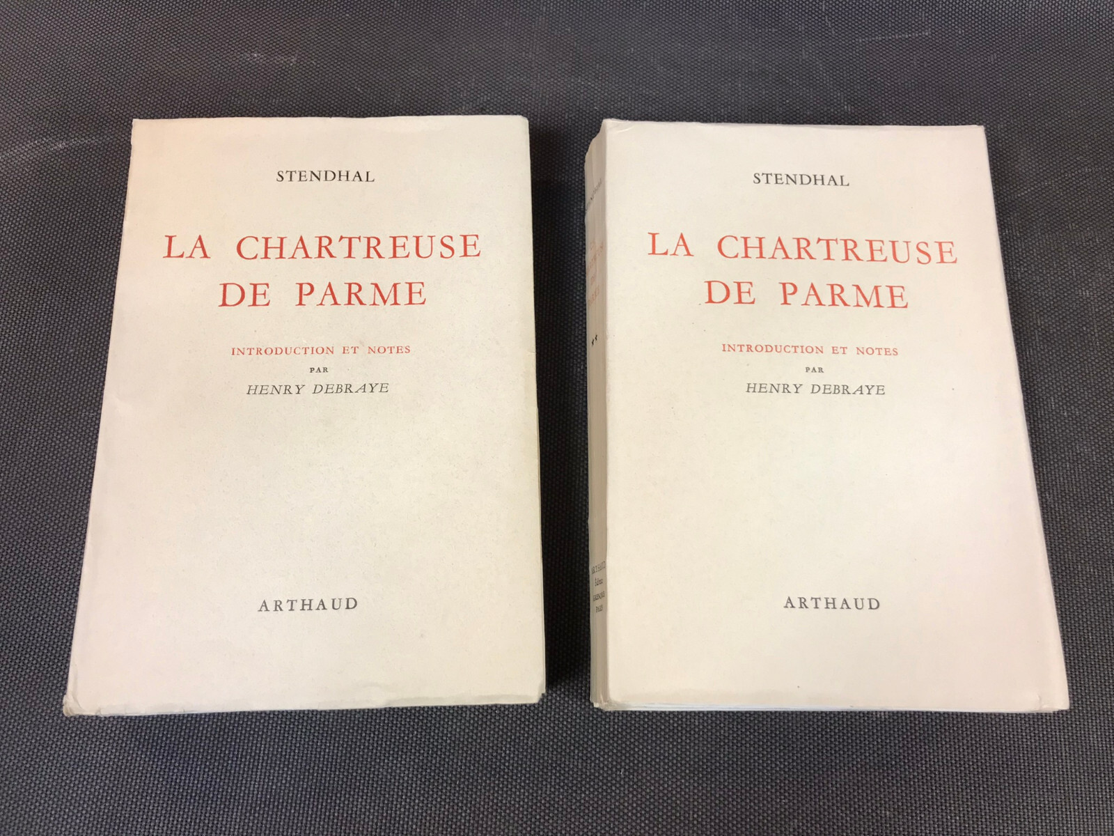 The Chartreuse Of Parma Stendhal Editions Arthaud IN 2 Volumes Numbered ...