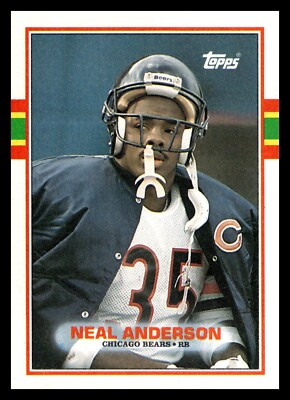 1989 TOPPS - NFL Football Trading Card #64 🏈 NEAL ANDERSON, Chicago ...