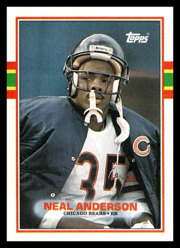 1989 TOPPS - NFL Football Trading Card #64 🏈 NEAL ANDERSON, Chicago ...